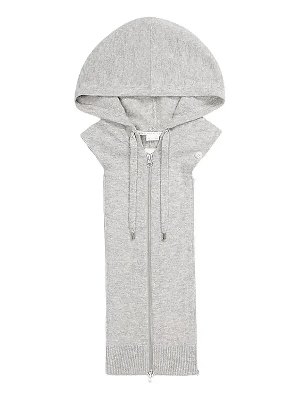 Veronica Beard Merino Wool & Cashmere Hoodie Dickey - Grey