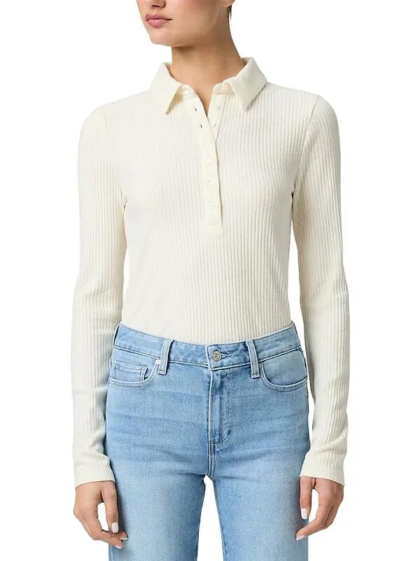 Paige Collared Sweater Top - Ivory