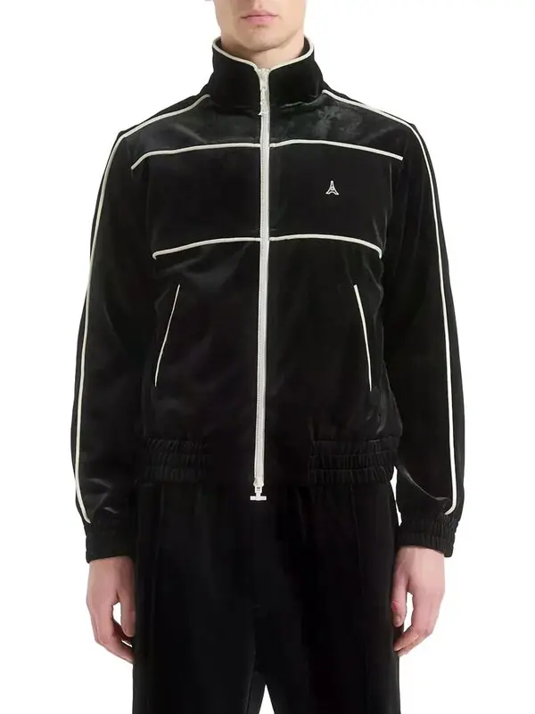 Manière De Voir Eiffel Velour Track Jacket - Black