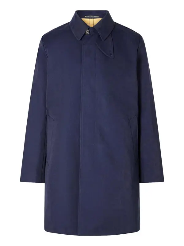 Paul Smith Cotton-blend Gabardine Overcoat - Blue
