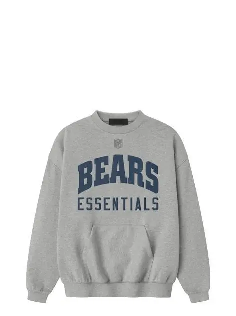Fear Of God Essentials Bears Sport Crewneck Sweatshirt - Concrete Heather/canyon