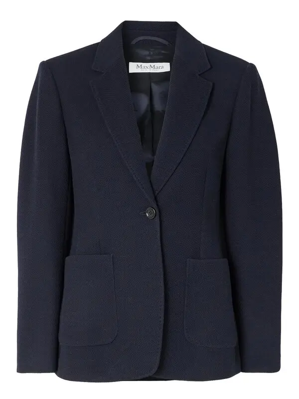 Max Mara Utilita Wool Blazer - Blue