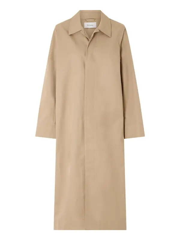 Matteau Long Macintosh Gabardine Coat - Neutrals