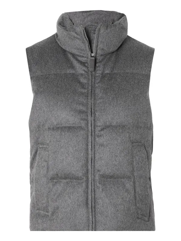 Max Mara Camoroso Quilted Cashmere Down Gilet - Gray