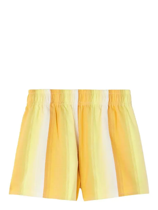 MARRAKSHI LIFE Striped Cotton Shorts - Yellow