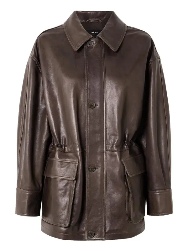 ARMA Maeve Leather Jacket - Brown
