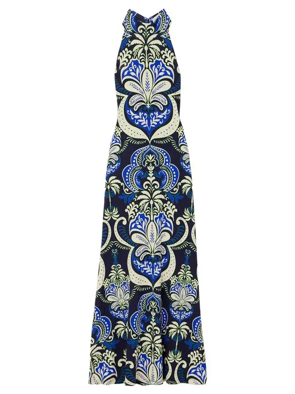 Cara Cara Asher Printed Jersey Maxi Dress - Blue