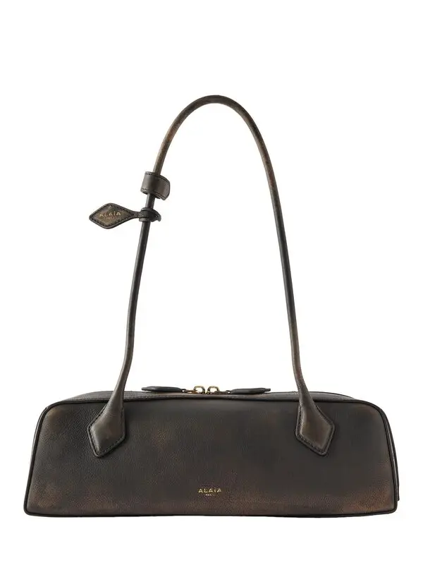 Alaïa Le Teckel Medium Textured-leather Shoulder Bag - Brown