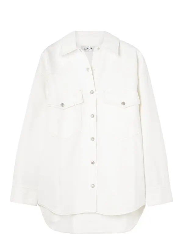 AGOLDE Organic Cotton And Lyocell-blend Denim Shirt - White