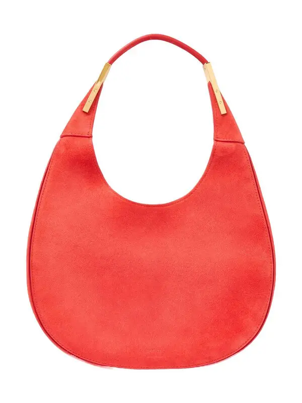 Savette Florence Small Suede Shoulder Bag - Red