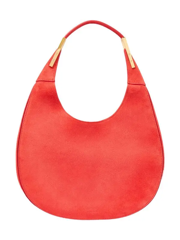 Savette Florence Small Suede Shoulder Bag - Red