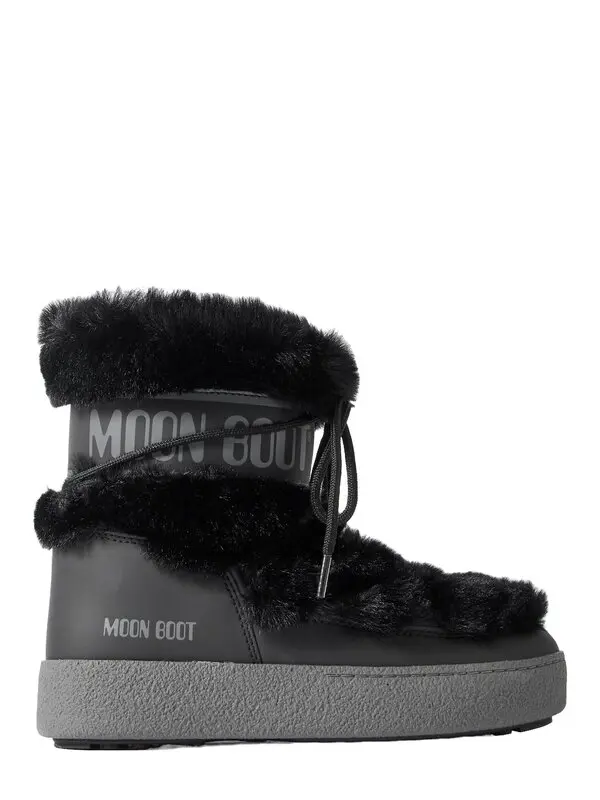 Moon Boot Ltrack Monaco Plush-trimmed Snow Boots - Black