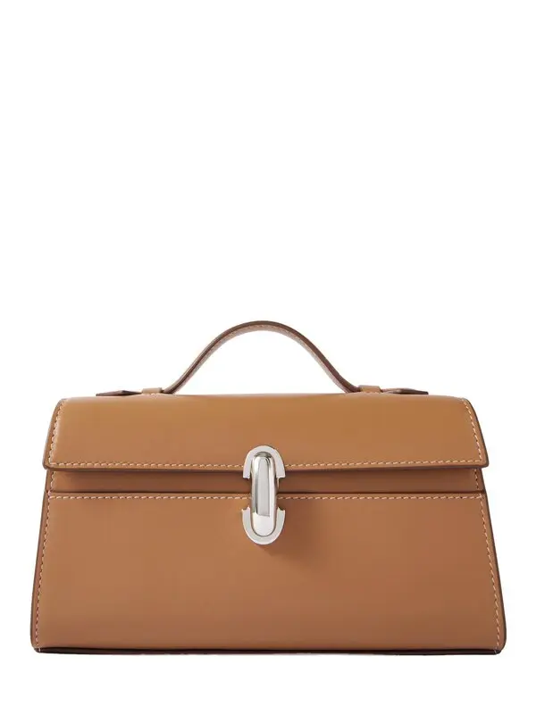 Savette Symmetry Pochette Leather Tote - Brown