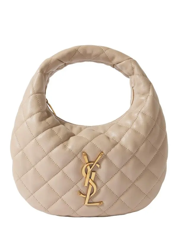 Saint Laurent Icarino Quilted Leather Tote - Neutrals