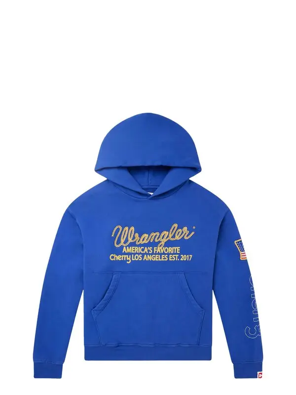 CHERRY LOS ANGELES X Wrangler America's Favorite Fleece Hoodie - Royal Blue