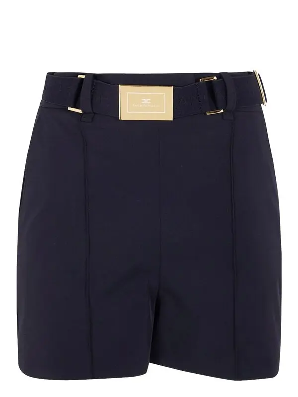 Elisabetta Franchi Belted Shorts - Black
