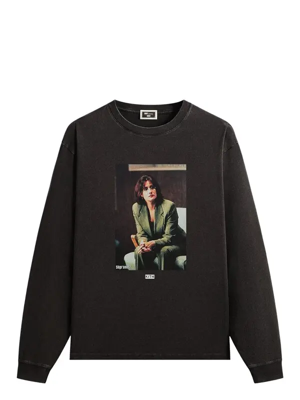 Kith For The Sopranos Jennifer Vintage Long Sleeve Tee - Black
