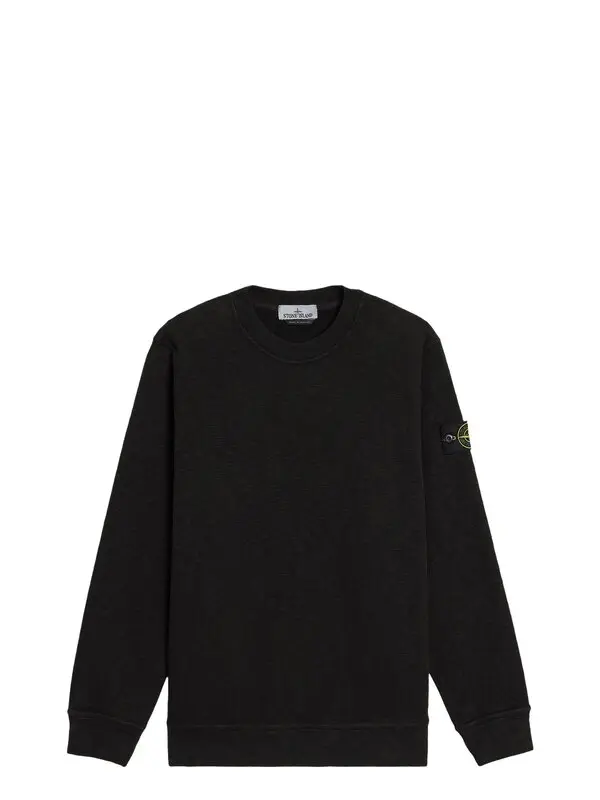 Stone Island Vanisã© Brushed Heavy Cotton Sweatshirt - Black