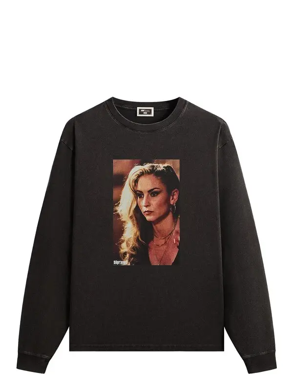 Kith For The Sopranos Adriana Vintage Long Sleeve Tee - Black