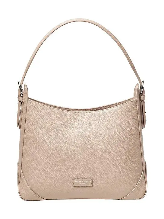ASPINAL OF LONDON Leather Shoulder Bag - Taupe