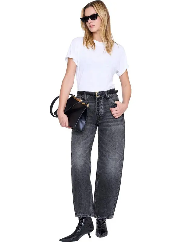 ANINE BING Fritz Straight Leg Jeans - Washed Smoke Grey