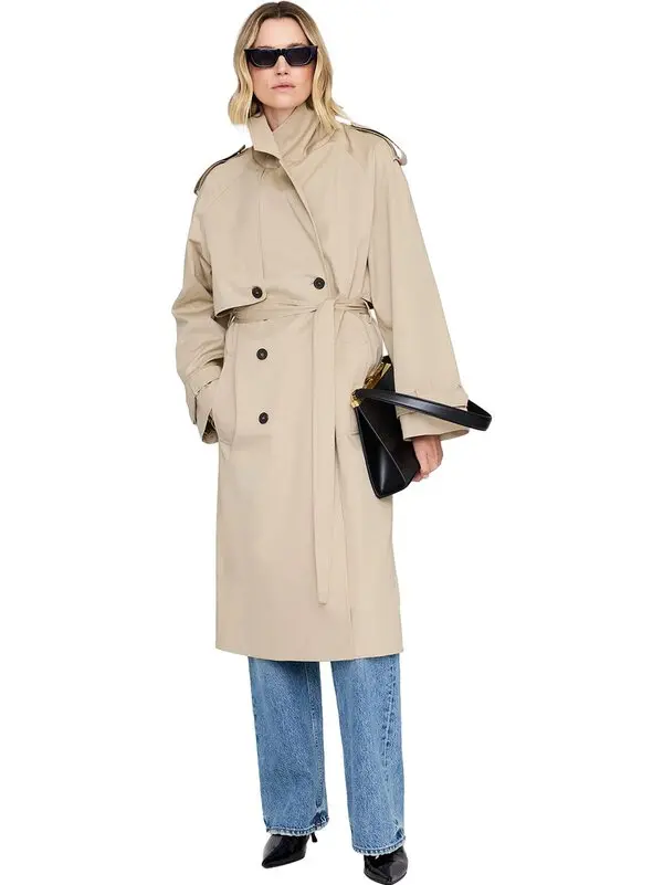 ANINE BING Rickie Maxi Trench - Beige