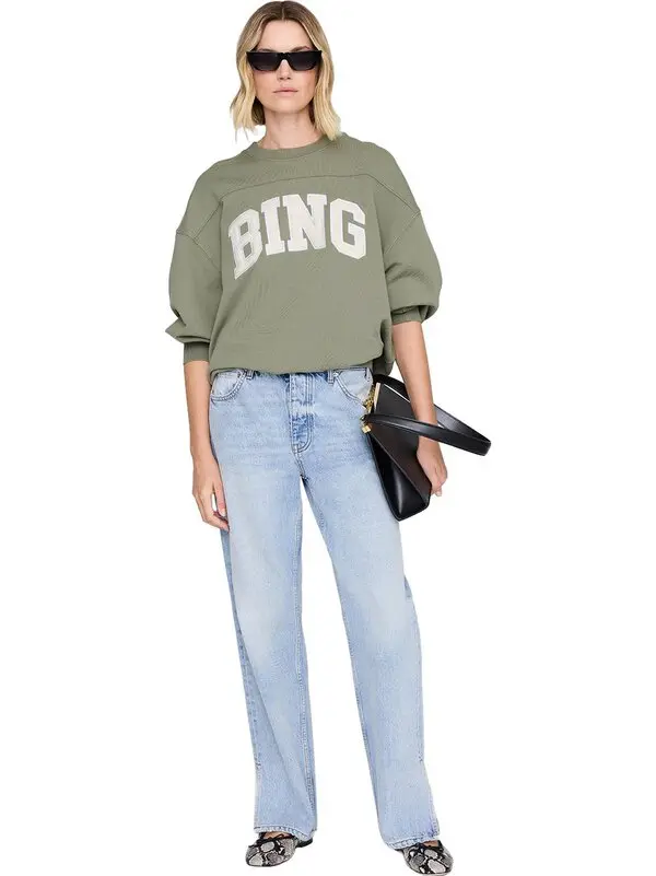 ANINE BING Trenton Sweatshirt Bing - Washed Olive