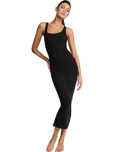 Victoria's Secret Victoria Smoothing Rib Tank Maxi Dress - Black