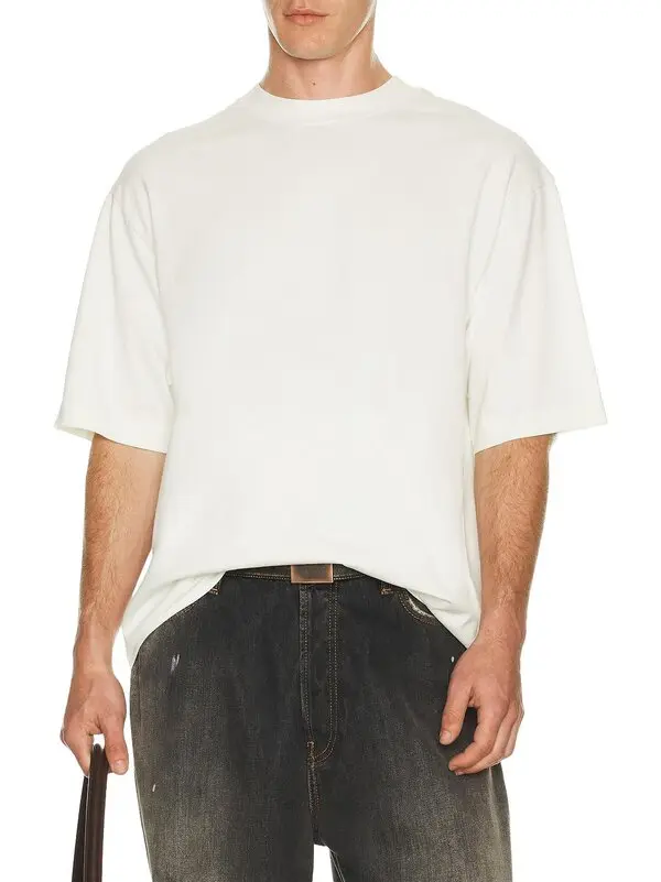 Acne Studios Short Sleeve T-shirt In White - Ice White