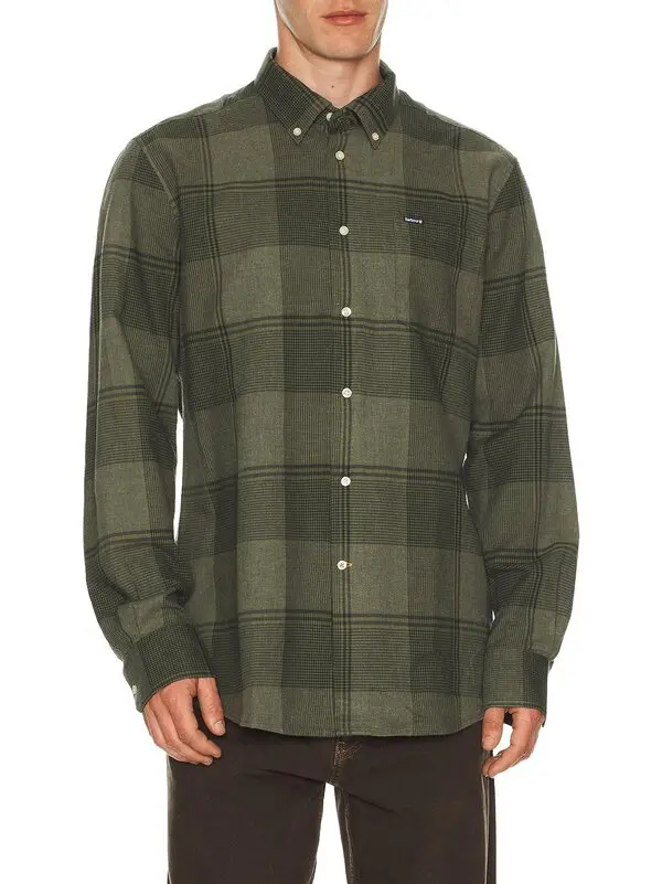 Barbour Heaney Checked Tailored Shirt - Olive