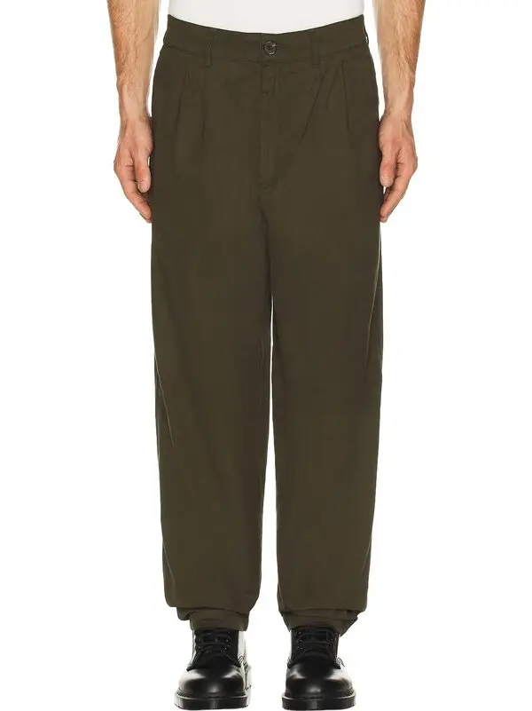 Barbour Cole Relaxed Fit Poplin Trouser - Olive