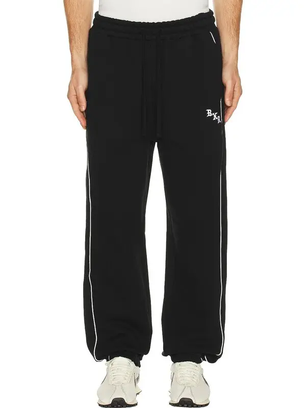 BORN X RAISED Bxr Piped Sweatpants - Black