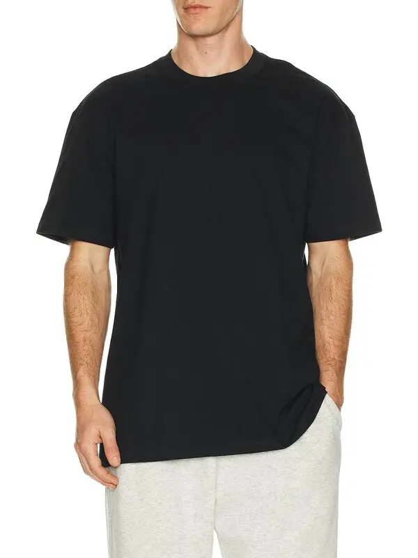 SKIMS Heavyweight Cotton T-shirt In Black - Obsidian