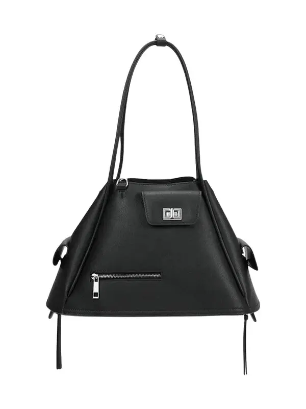 PABEPABE Zip-pocket Shoulder Bag - Black