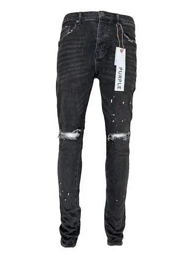 PURPLE BRAND Over Spray Core Jeans - Black