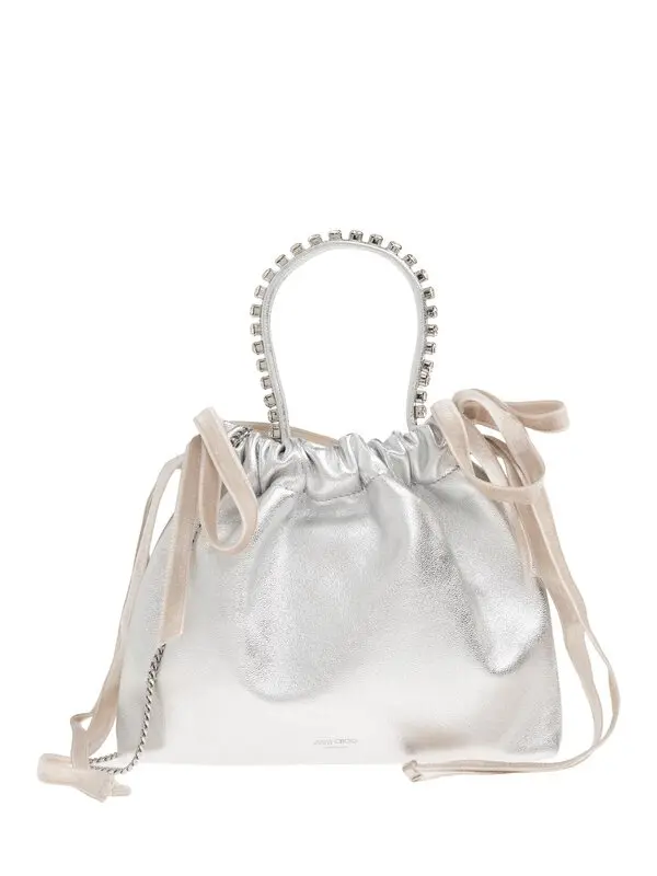 JIMMY CHOO Drawstring Mini Handbag - Silver