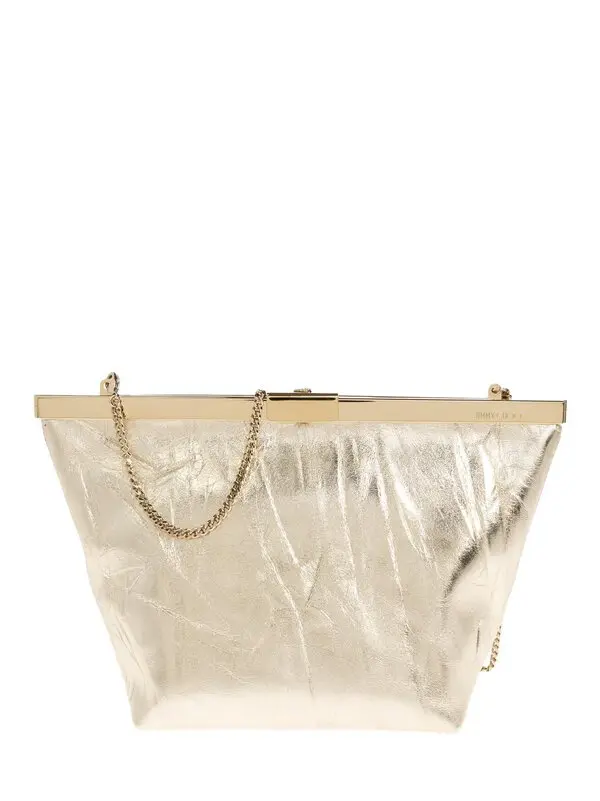JIMMY CHOO Ganache Clutch - Gold