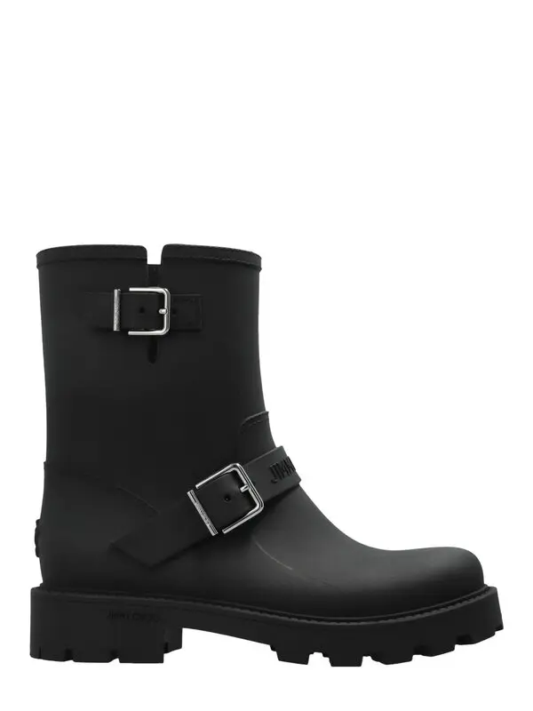 JIMMY CHOO Biker Wellington Boots - Black