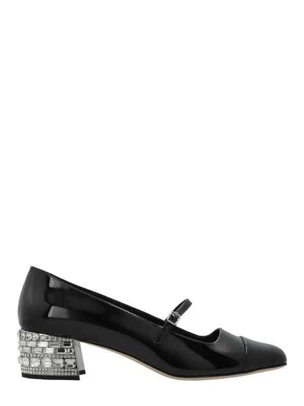 JIMMY CHOO Elisa Heeled Mary Jane Shoes - Black