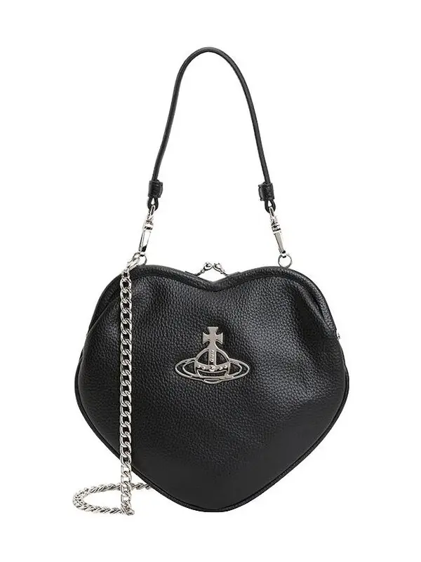 VIVIENNE WESTWOOD Belle Heart Pulse Chain Crossbody - Black