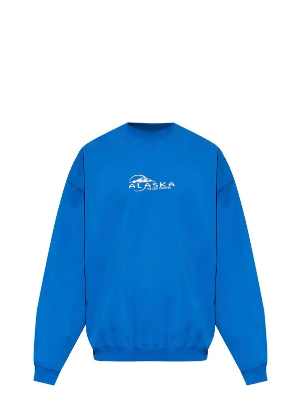 Vetements Crewneck Sweatshirt With Embroidery - Blue