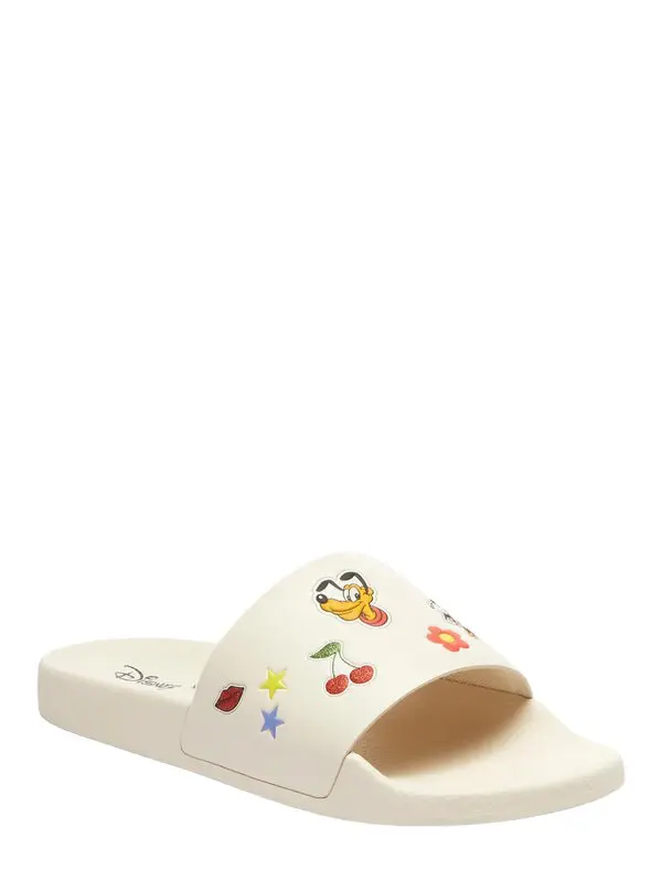 COACH Disney X Udele Sport Slide With Sticker Print - Chalk