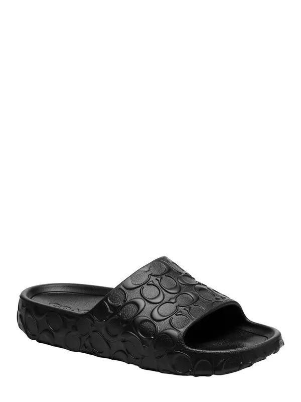 COACH Bay Signature Slides - Black