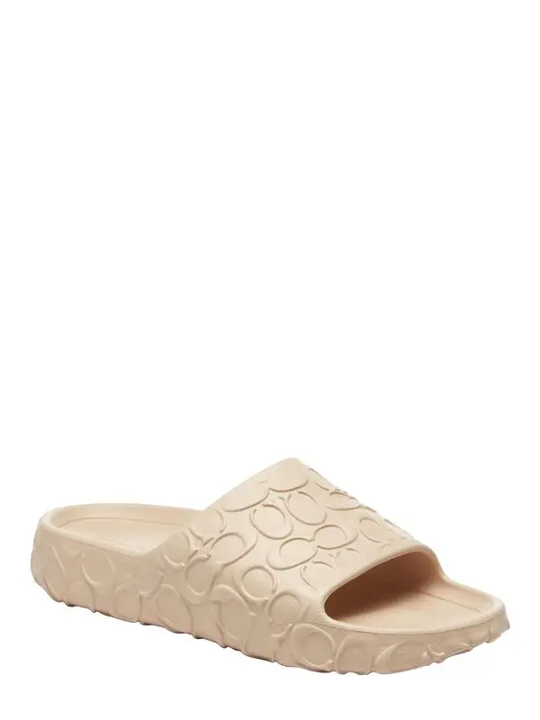 COACH® Bay Signature Slides - Ivory