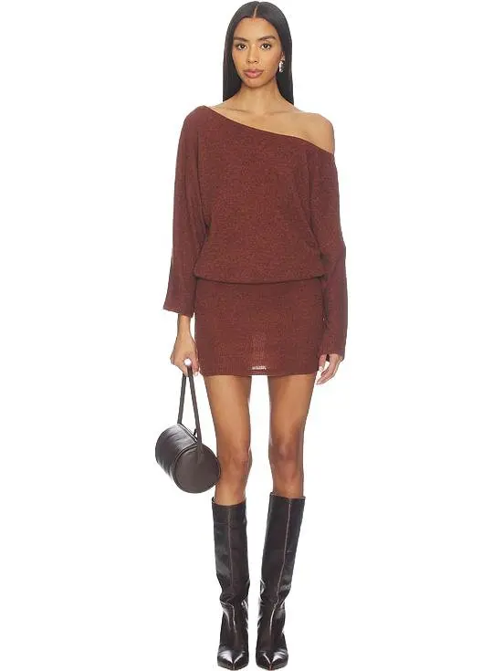 BELLA VENICE X Izzy Sweater Dress - Brown