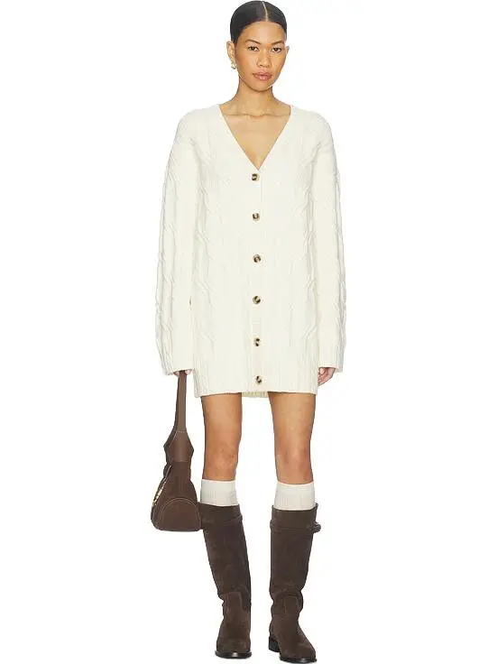 LOVERS AND FRIENDS Abella Cardigan Mini Dress - Cream