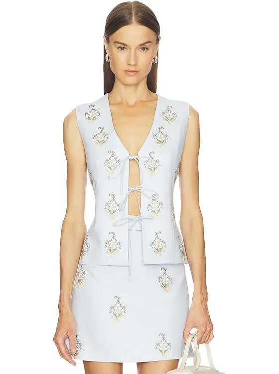 ROSEWATER HOUSE Sarv Vest - Blue & White
