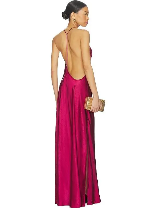 Anna October Justina Maxi Dress - Berry