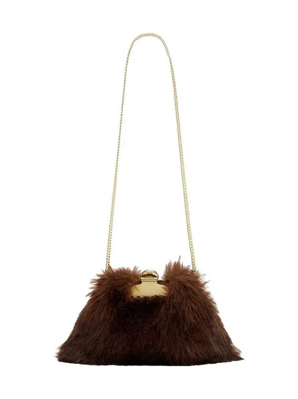 Marc Jacobs Small Claw Clip Clutch - Dark Brown