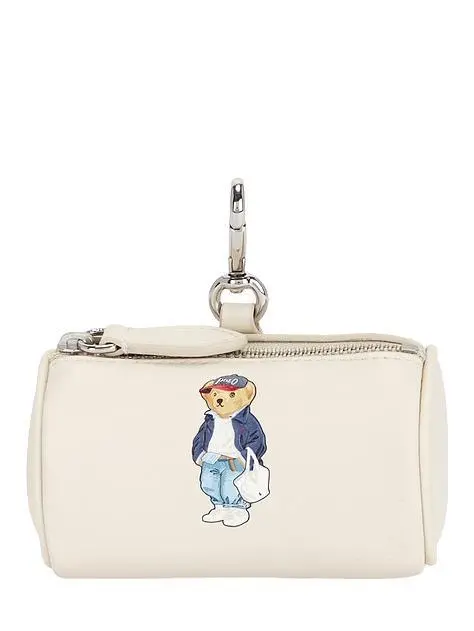 Polo Ralph Lauren Spring Bear Cylinder Coin Purse - Cream